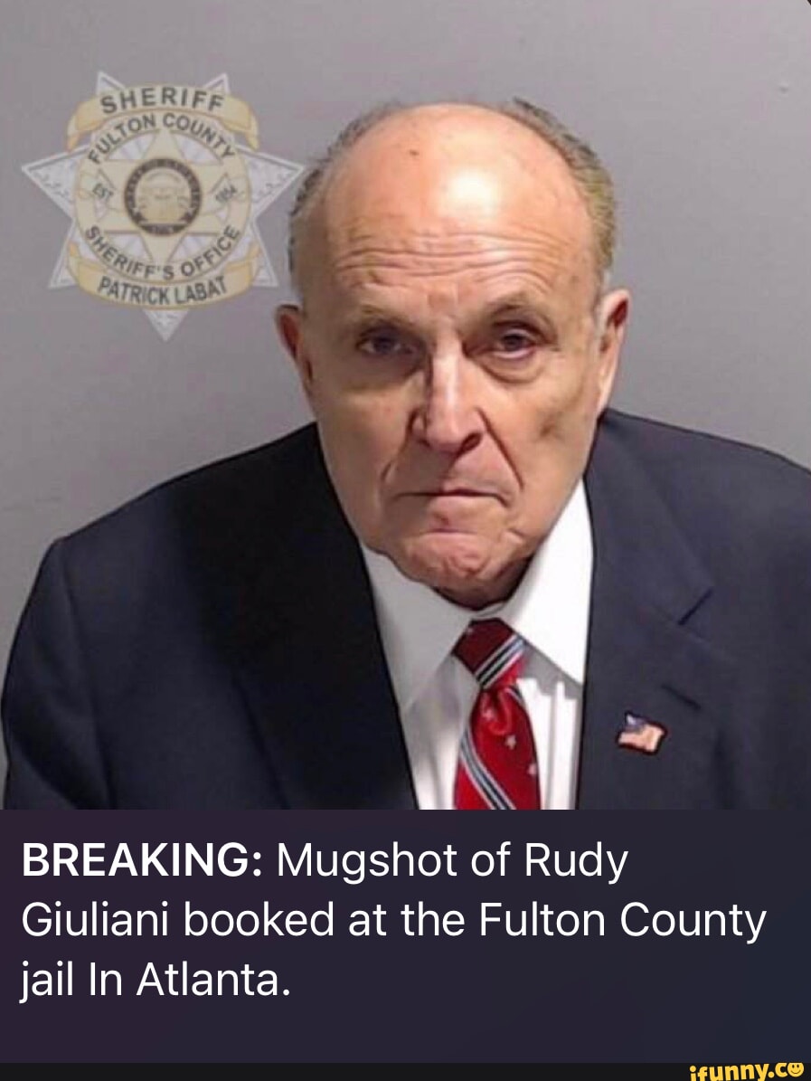 BREAKING: Mugshot of Rudy Giuliani booked at the Fulton County jail In ...