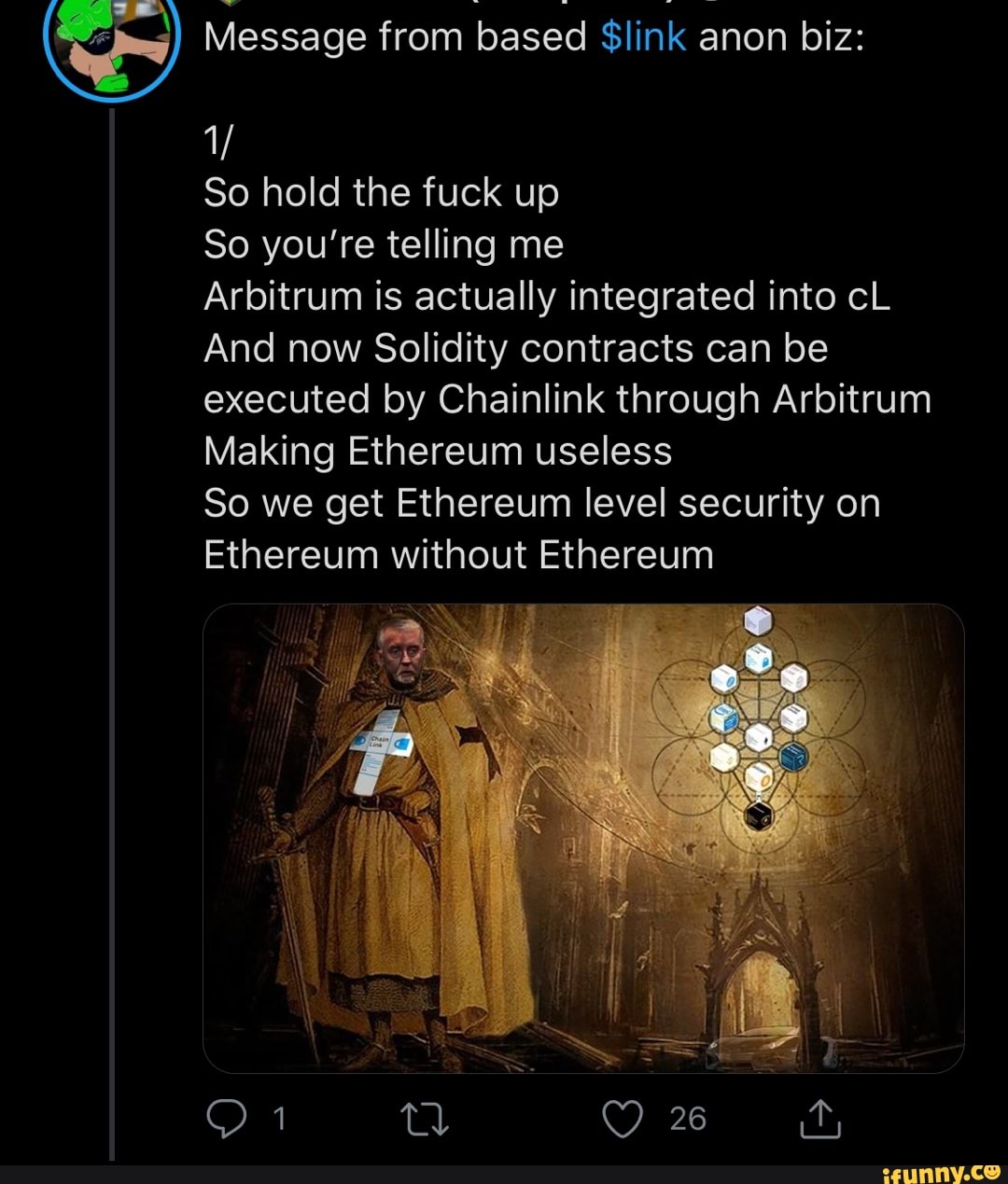 Arbitrum memes. Best Collection of funny Arbitrum pictures on iFunny