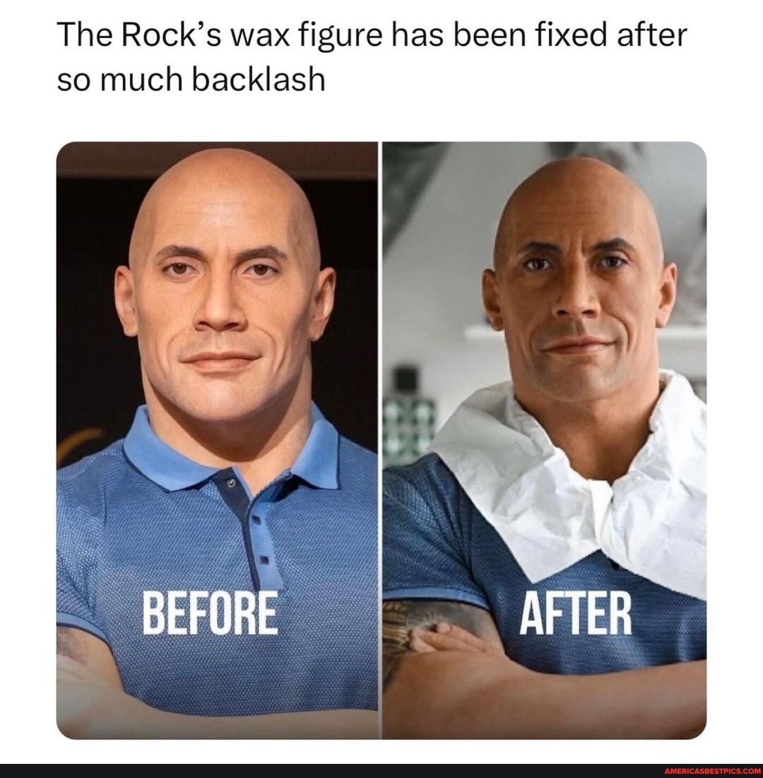 He looks even less like #TheRock now 😂 - The Rock's wax figure has been ...
