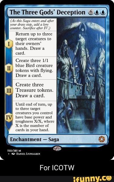 (The Ties Create three 1/ blue Bird creature tokens with flying. Create ...