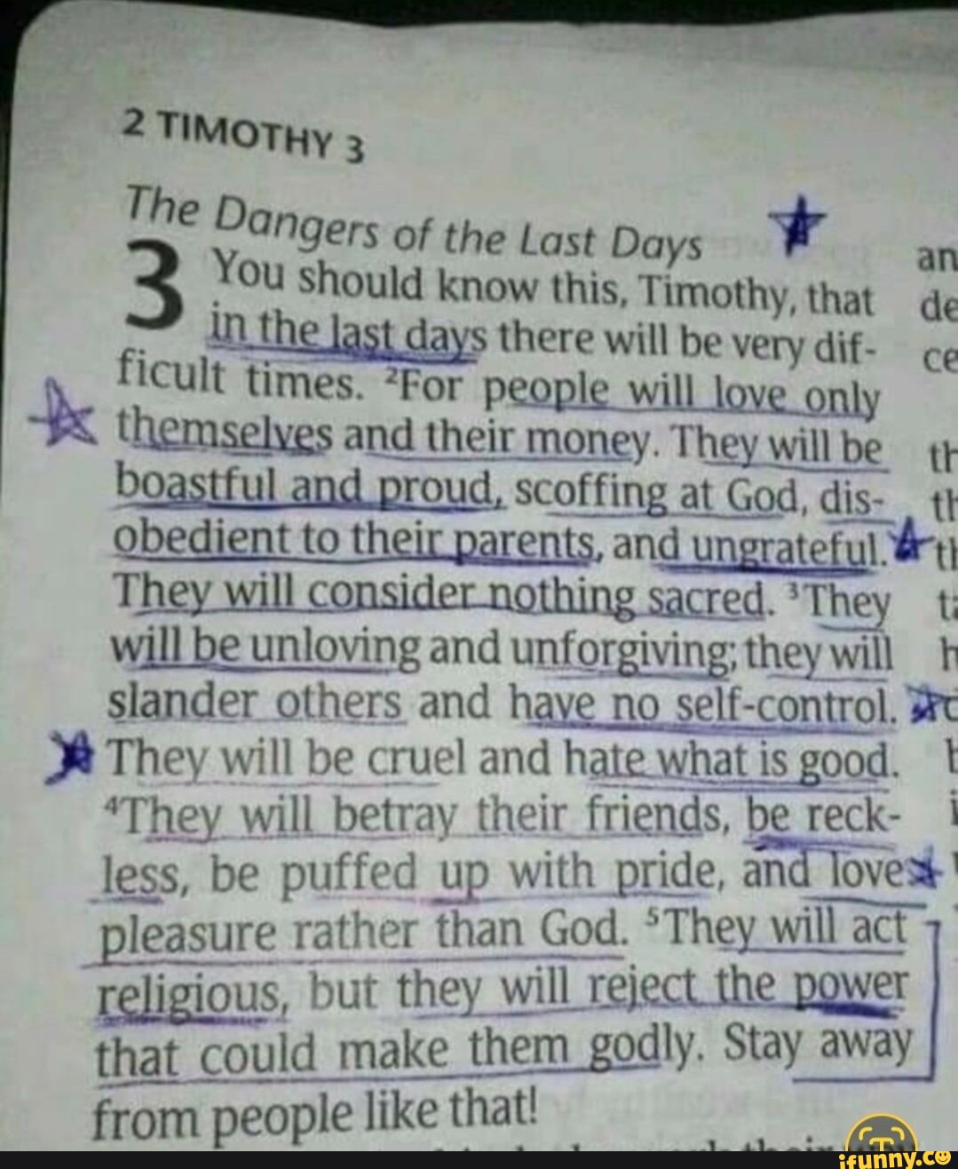 TIMOTHy The Dangers of the Last Days Should know this, Timothy, that an ...