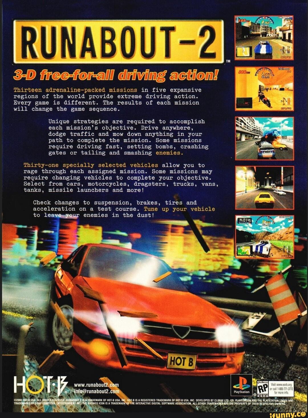 Alternate advert flyer - RUNABOUT- (SI een adrena. ced missions in five ...