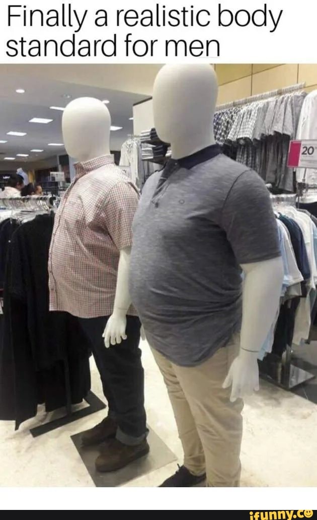 Finally a realistic body standard for men if - iFunny
