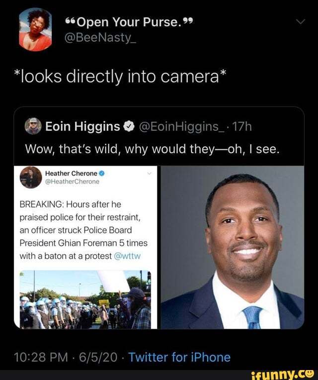 **Open Your Purse. *looks directly into camera* Eoin Higgins ...