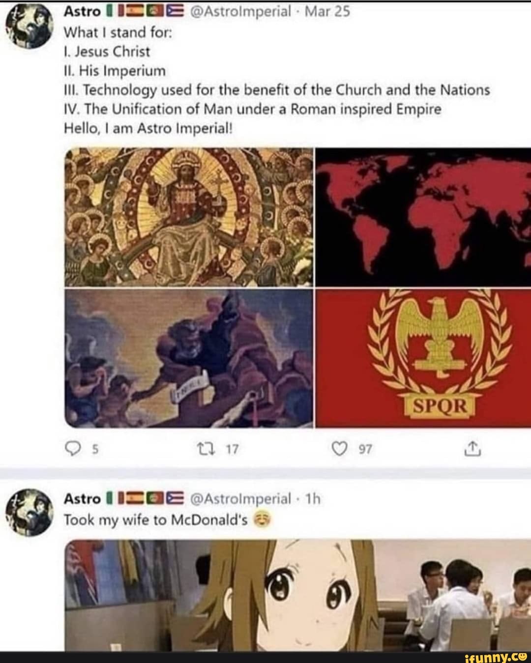 Astro MAstrolmperial Mar 25 What I stand for: I. Jesus Christ His ...