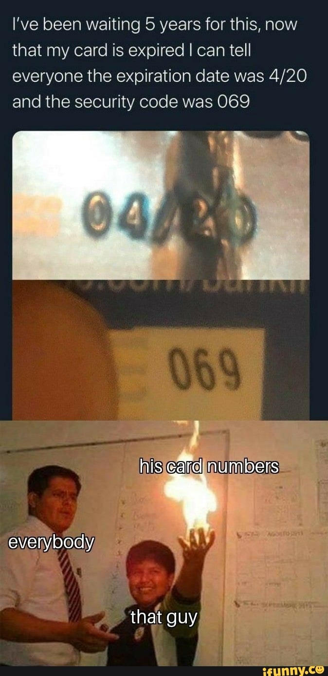 I've been waiting 5 years for this, now that my card is expired I can ...