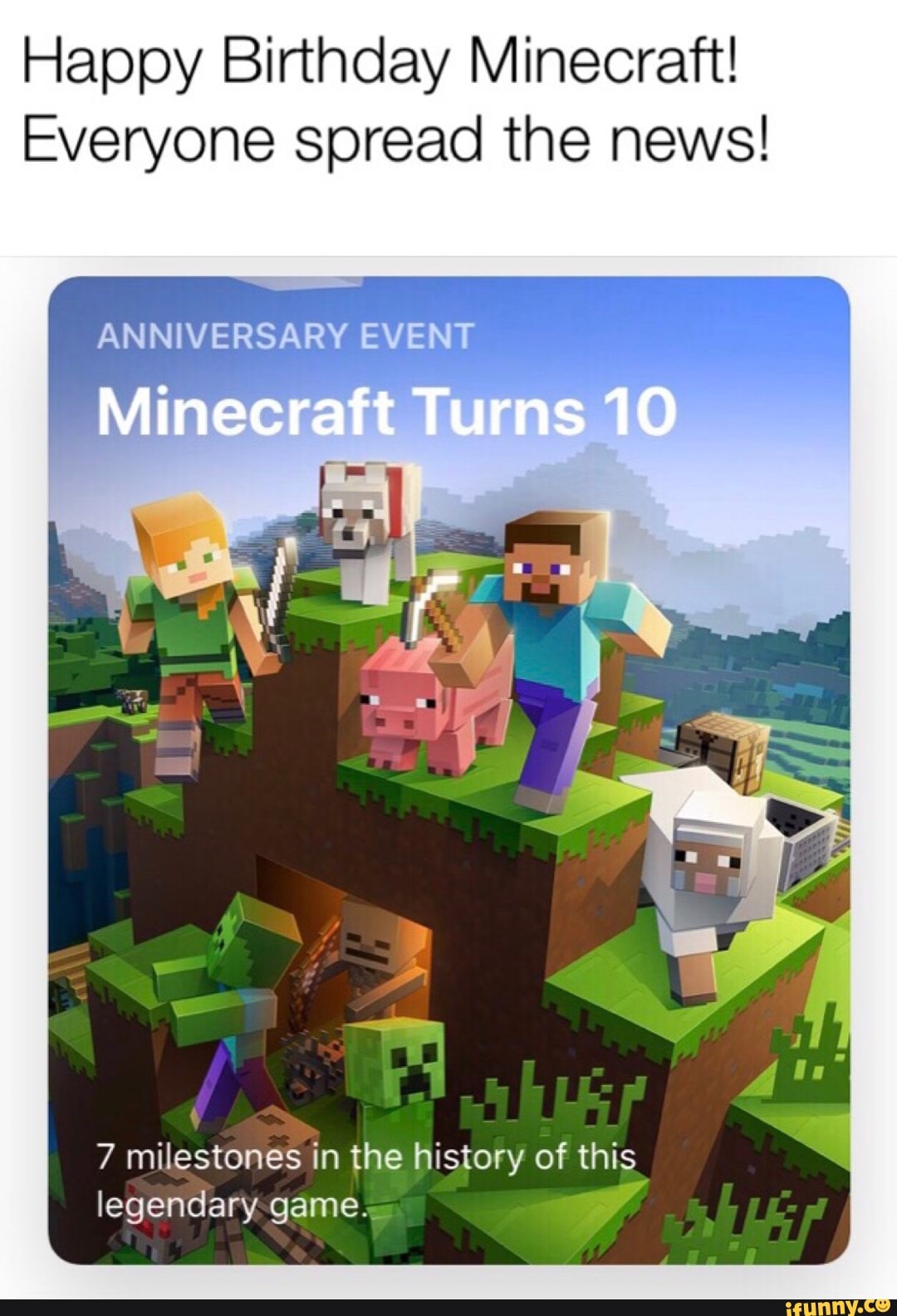 Happy Birthday Minecraft! Everyone spread the news! ANNIVERSARY EVENT ...