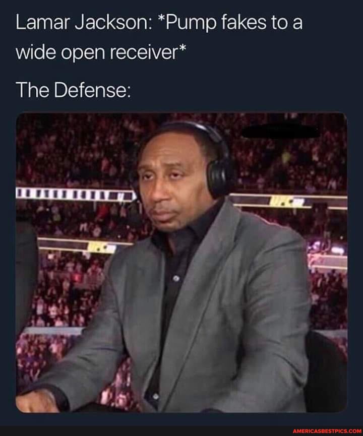 Lamar Jackson: *Pump fakes to a wide open receiver* The Defense: - America’s best pics and videos