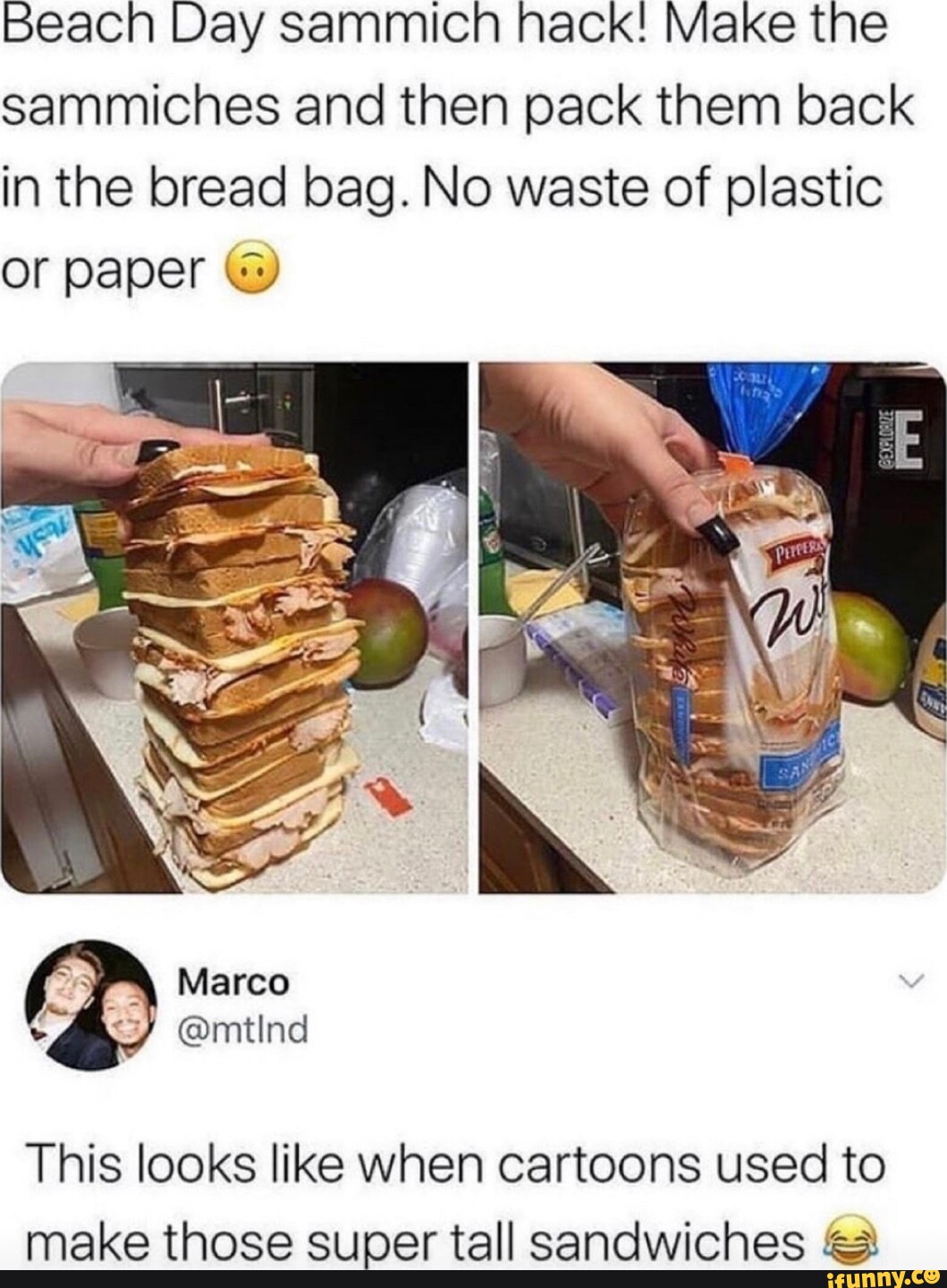 Beacn Day sammicn nack! Make the Sammiches and then pack them back in ...