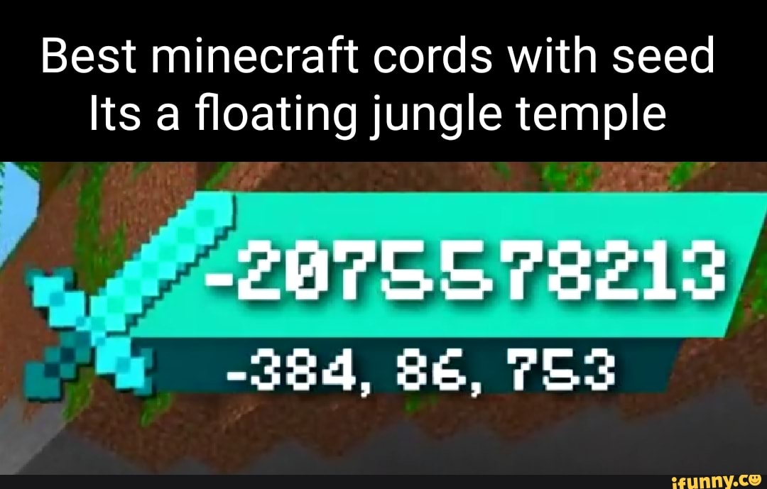Best minecraft cords with seed Its a floating jungle temple 86, 753 ...