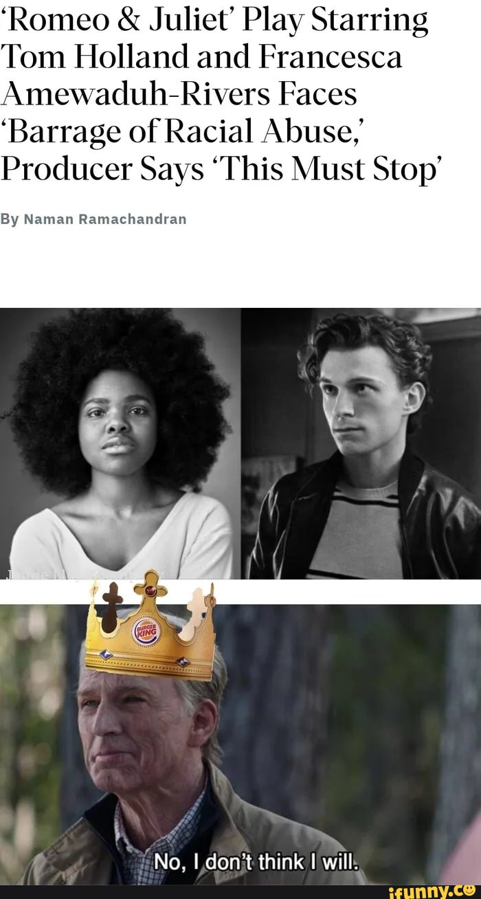 'Romeo & Juliet' Play Starring Tom Holland and Francesca A mewaduh ...