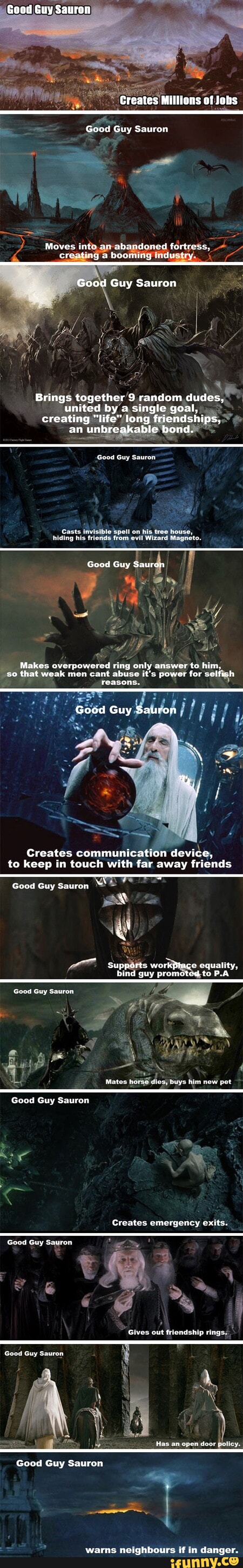 Good Guy Sauron Creates Millions of Jobs Good Guy Sauron Moves into an ...