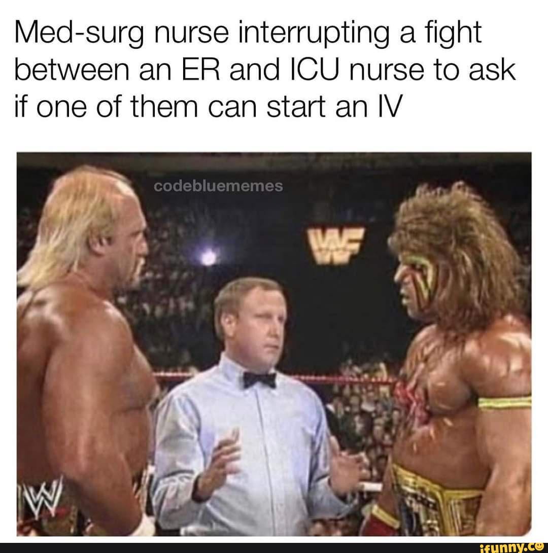 #ER does it better - Vied-surg nurse interrupting a fight between an ER ...