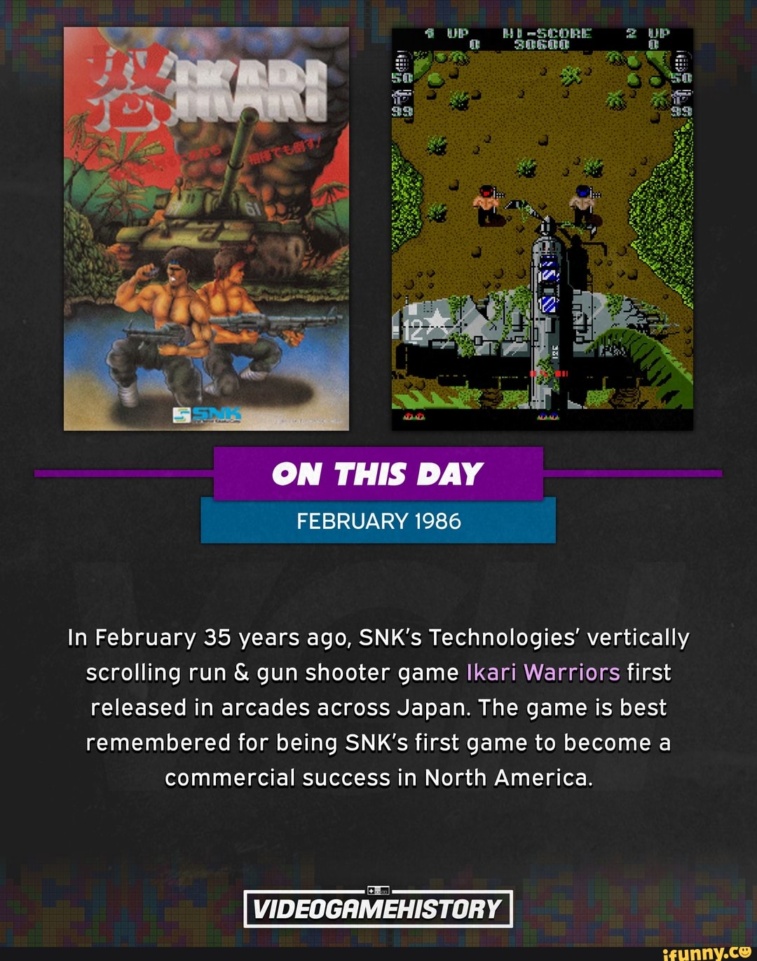 ON THIS DAY FEBRUARY 1986 In February 35 years ago, SNK's Technologies ...