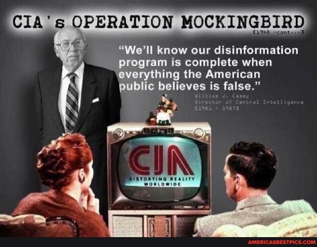 CIA's s OPERATION MOCKINGBIRD "We'll know our disinformation program is ...