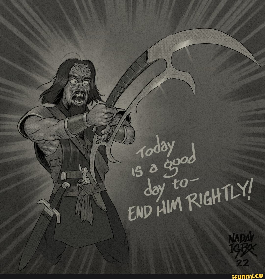 Fanart of Skallagrim as a Klingon with a Bat'Leth after his redesign ...