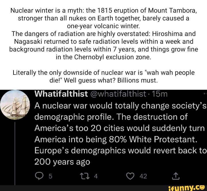 Nuclear winter is a myth: the 1815 eruption of Mount Tambora, stronger ...