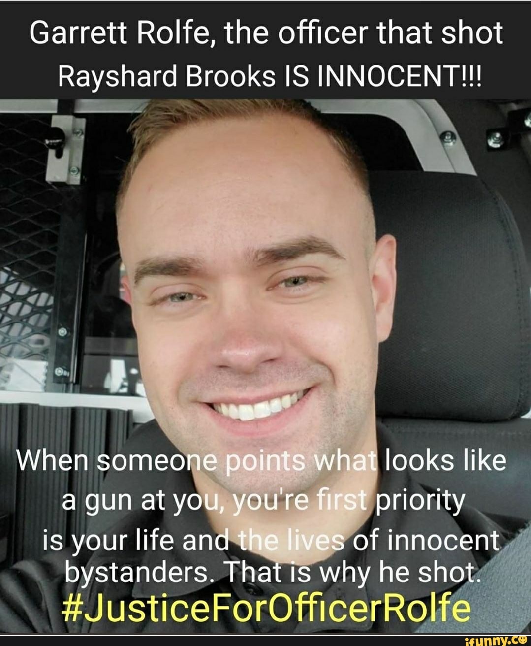 Garrett Rolfe, the officer that shot Rayshara Brooks IS CC [Nat I - iFunny
