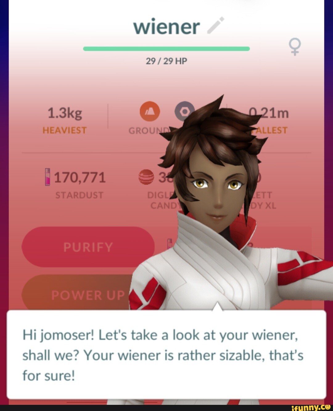 Wiener HP 1.3kg >TARDUST Hi jomoser! Let's take a look at your wiener ...