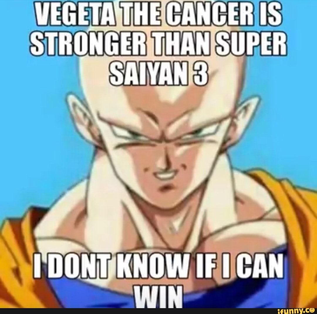 VEGETA THE CANCER IS STRONGER THAN SUPER SAIYAN 3 I DONT KNOW IF I CAN ...