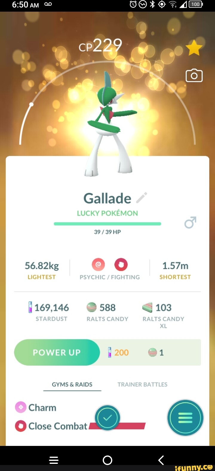 Am Gallacle LUCKY POKEMON 39 39 HP. 56.82kg I LIGHTEST PSYCHIC FIGHTING ...
