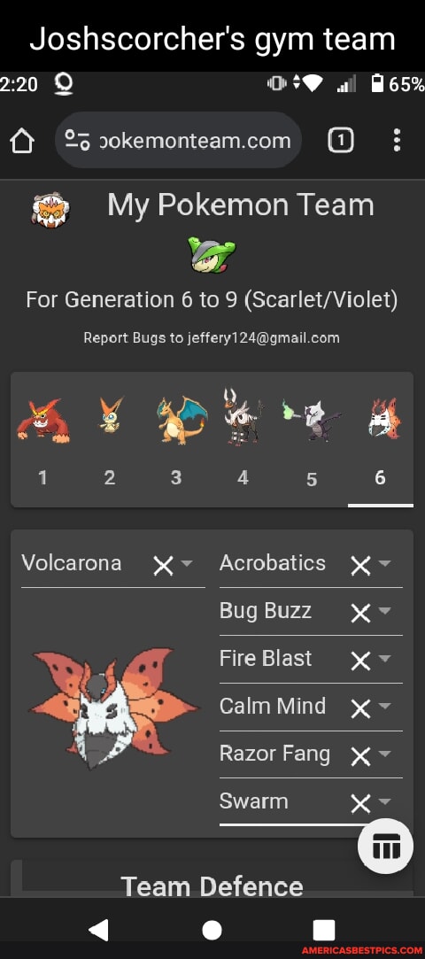 Joshscorcher's gym team al My Pokemon Team For Generation 6 to 9 ...