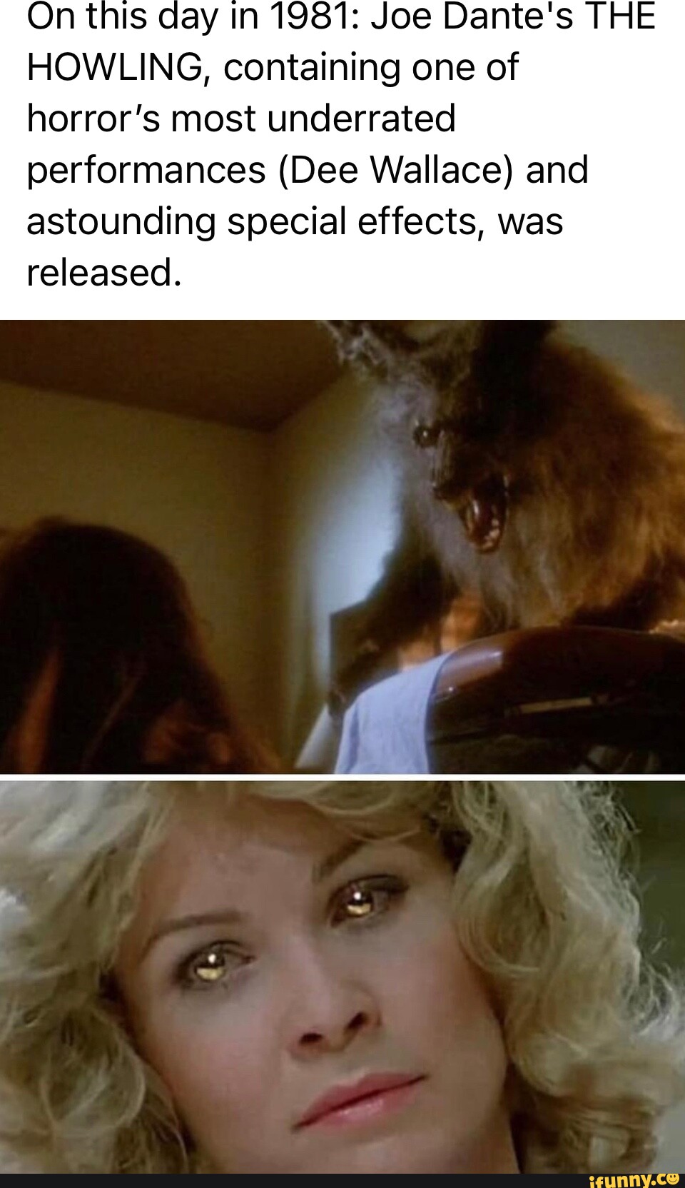 On this day In 1981: Joe Dante's THE HOWLING, containing one of horror's most underrated ...