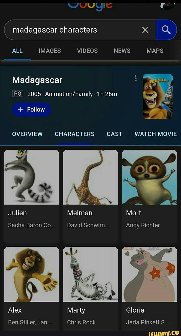 Madagascar E PGI 2005 Animation/Family 1h 26m OVERVIEW CHARACTERS CAST ...