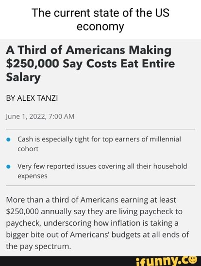 The current state of the US economy A Third of Americans Making ...
