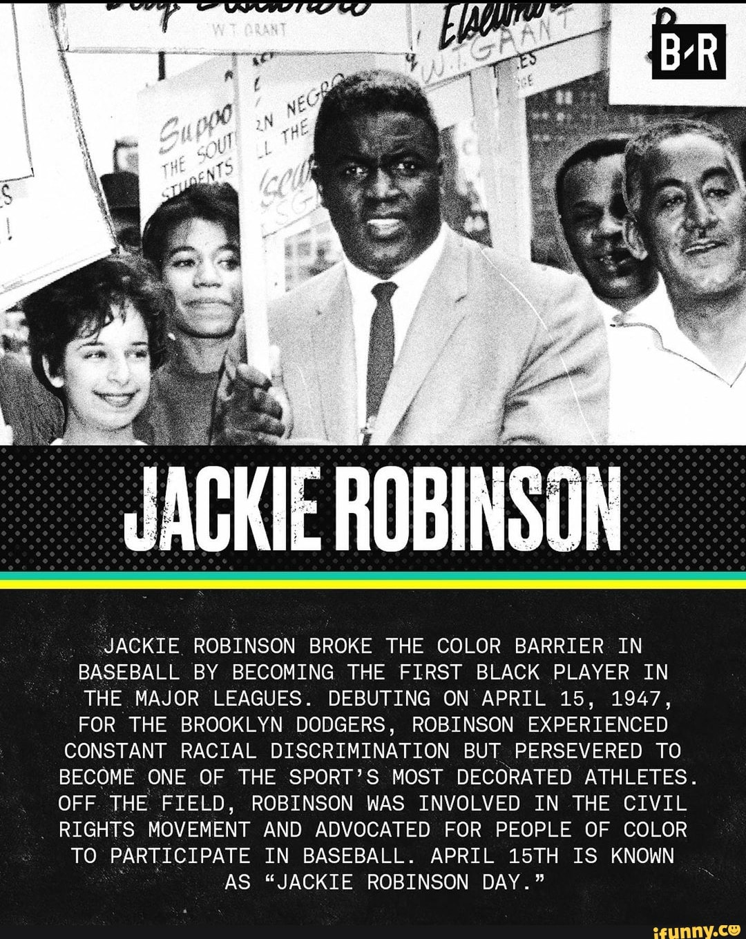 JACKIE ROBINSO JACKIE ROBINSON BROKE THE COLOR BARRIER IN BASEBALL BY ...