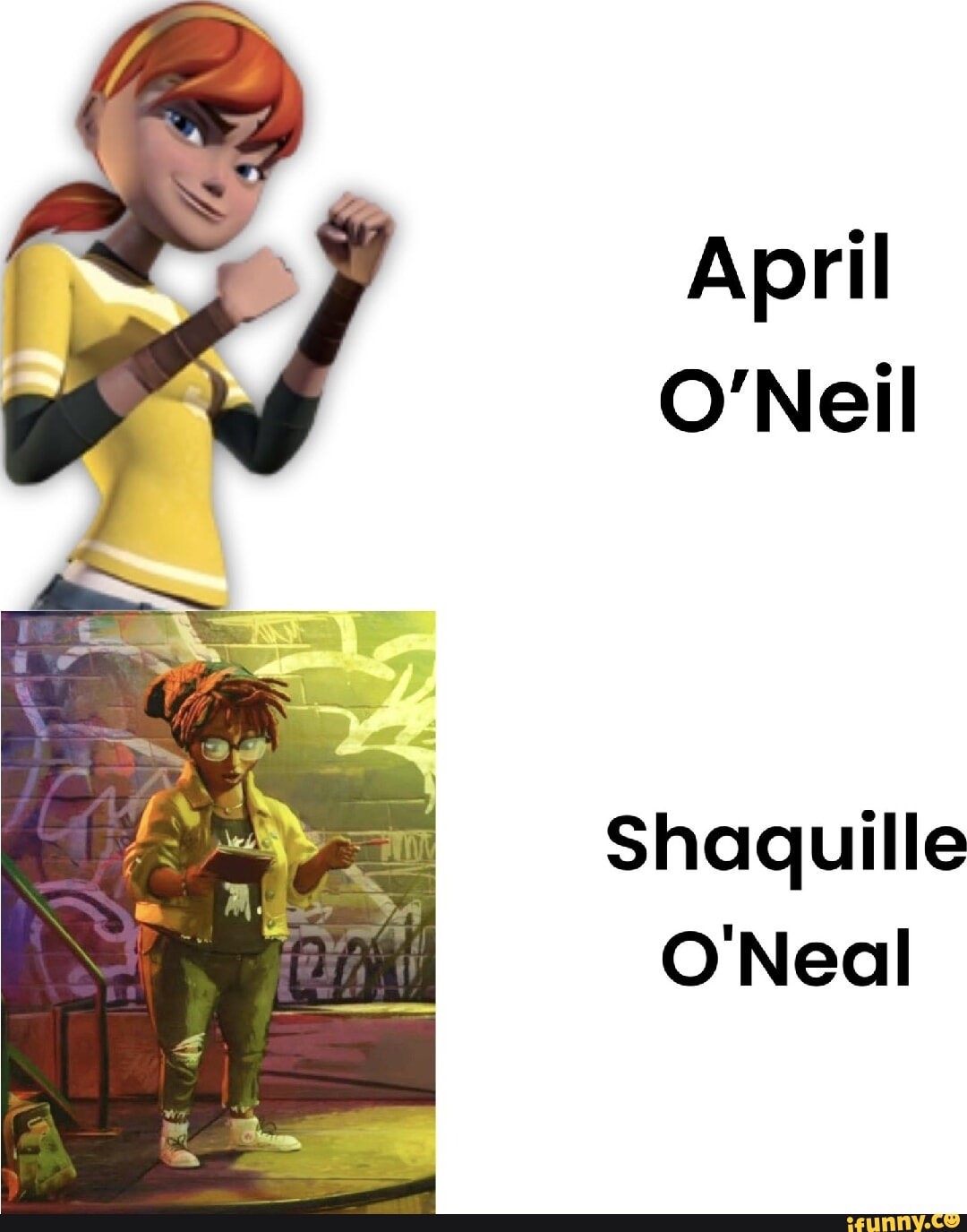 April O'Neil Shaquille O'Neal - iFunny