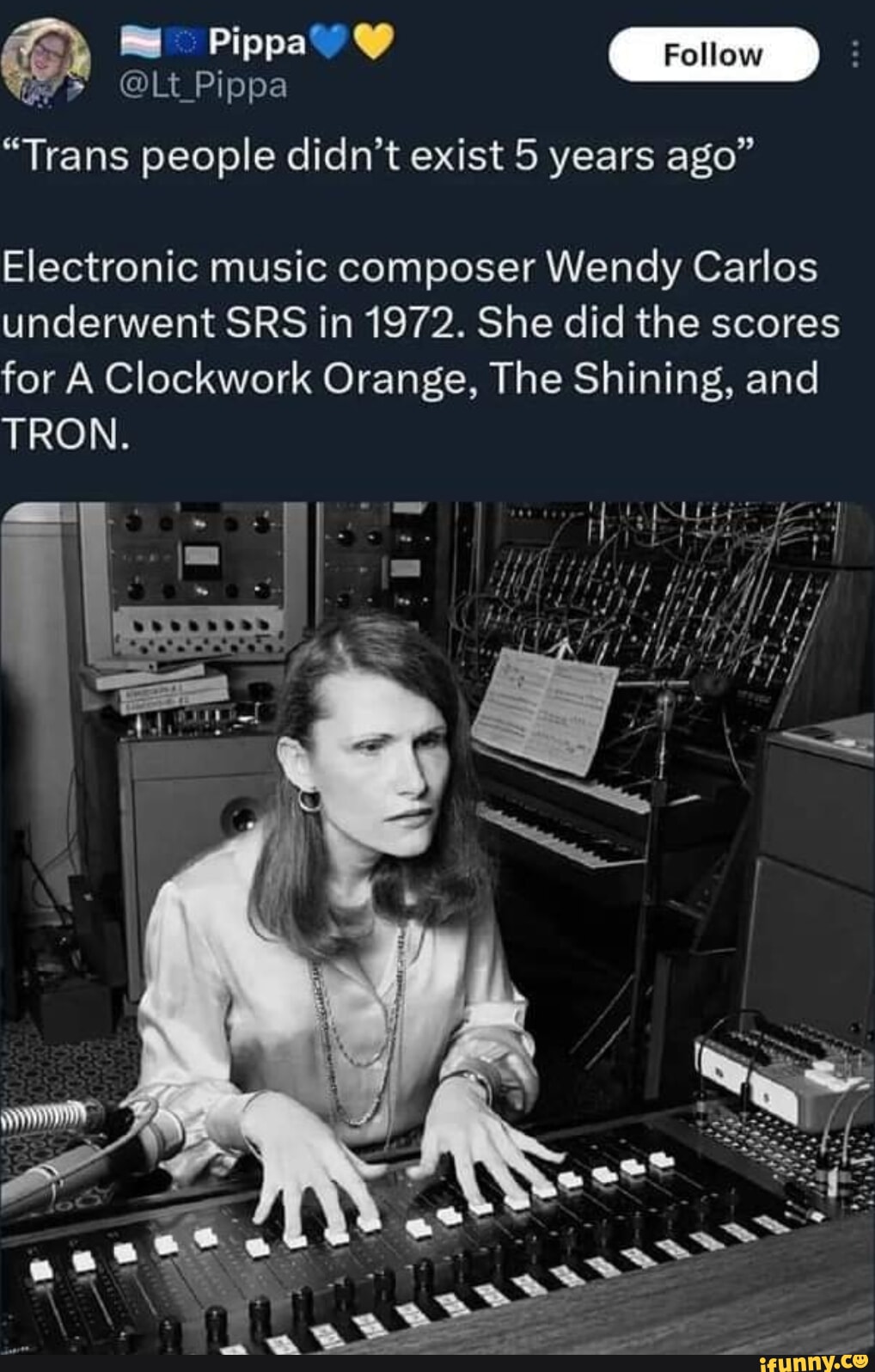 @Lt Pippa "Trans people didn't exist 5 years ago" Electronic music ...