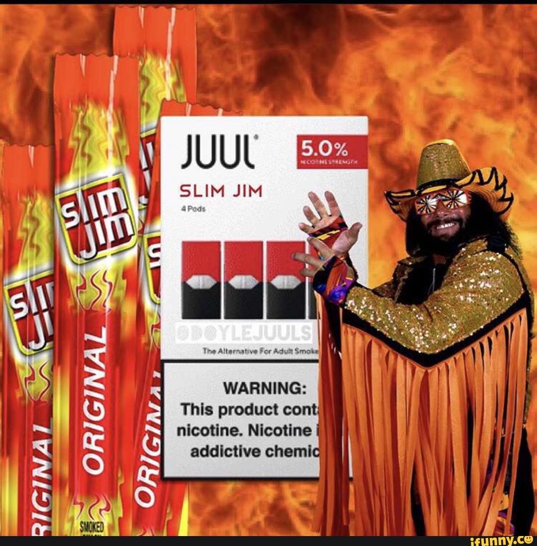 JUUL SLIM JIM WARNING: This product con nicotine. Nicotine addictive ...