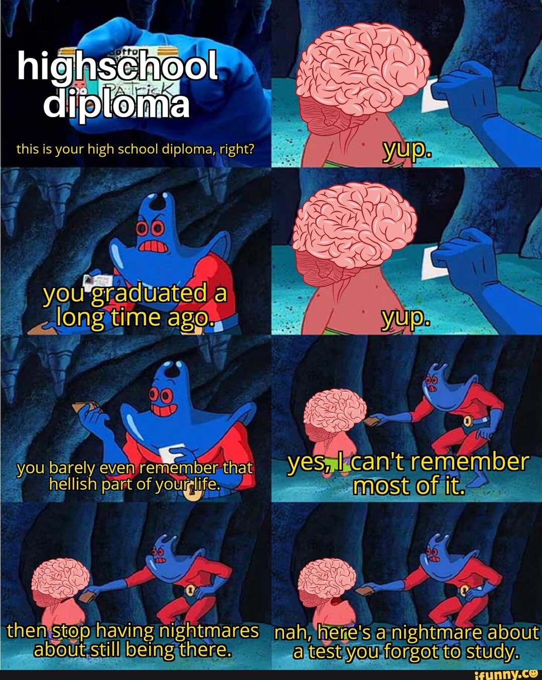 Diploma this is your high school diploma, right? 9, X you eraduate eda ...