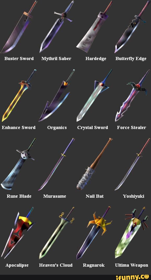 Buster Sword Mythril Saber Hardedge Butterfly Edge af Enhance Sword ...