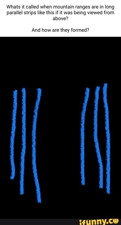 Whats it called when mountain ranges are in long parallel strips like ...