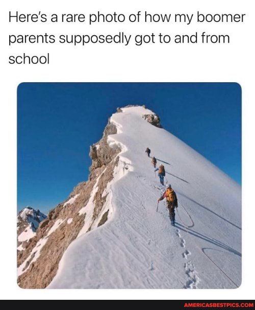 Here's a rare photo of how my boomer parents supposedly got to and from ...