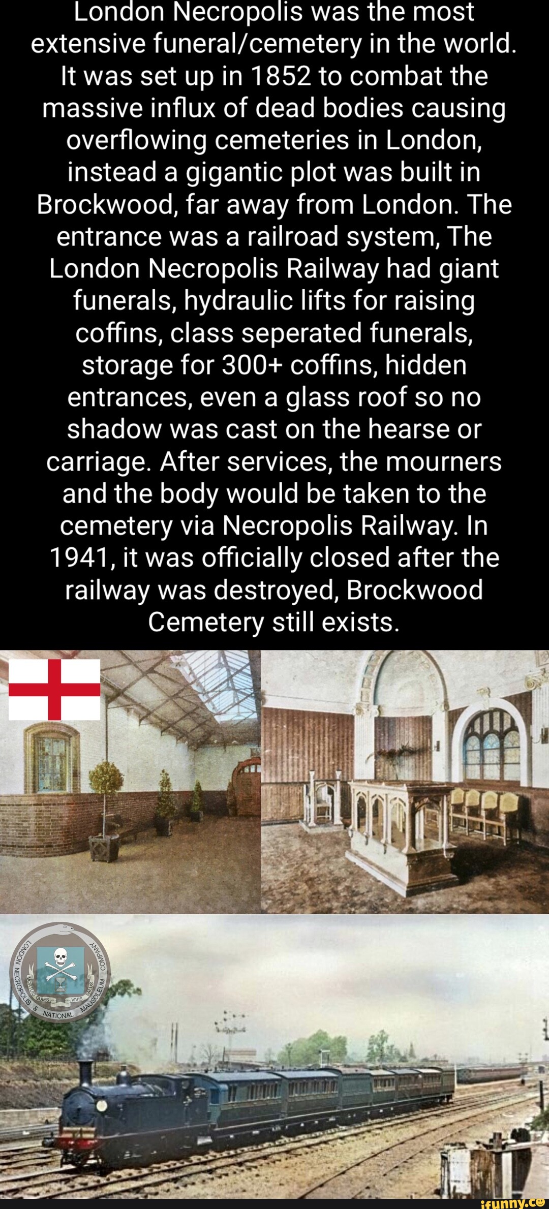London Necropolis was the most extensive in the world. It was set up in ...