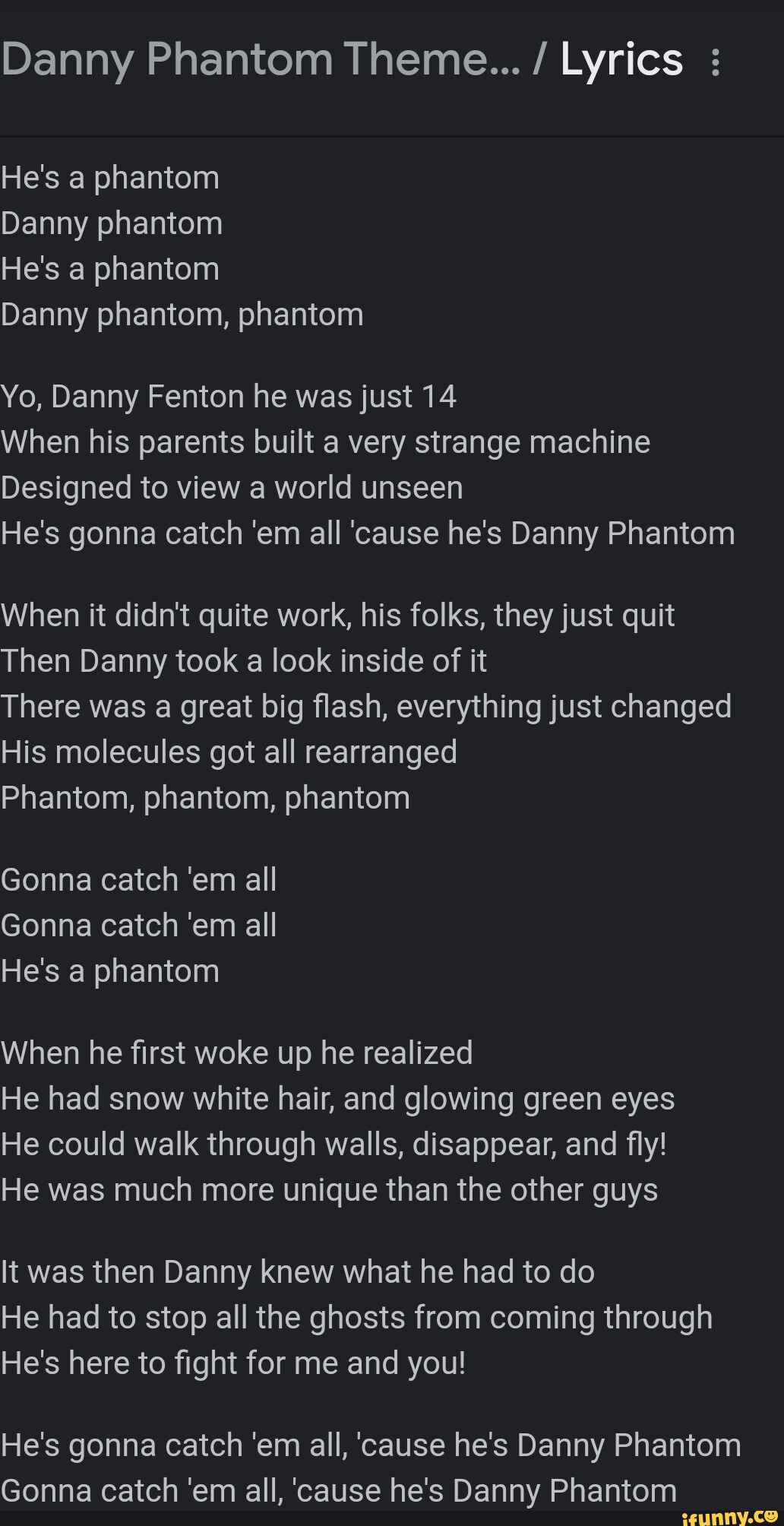 Danny Phantom Theme Song
