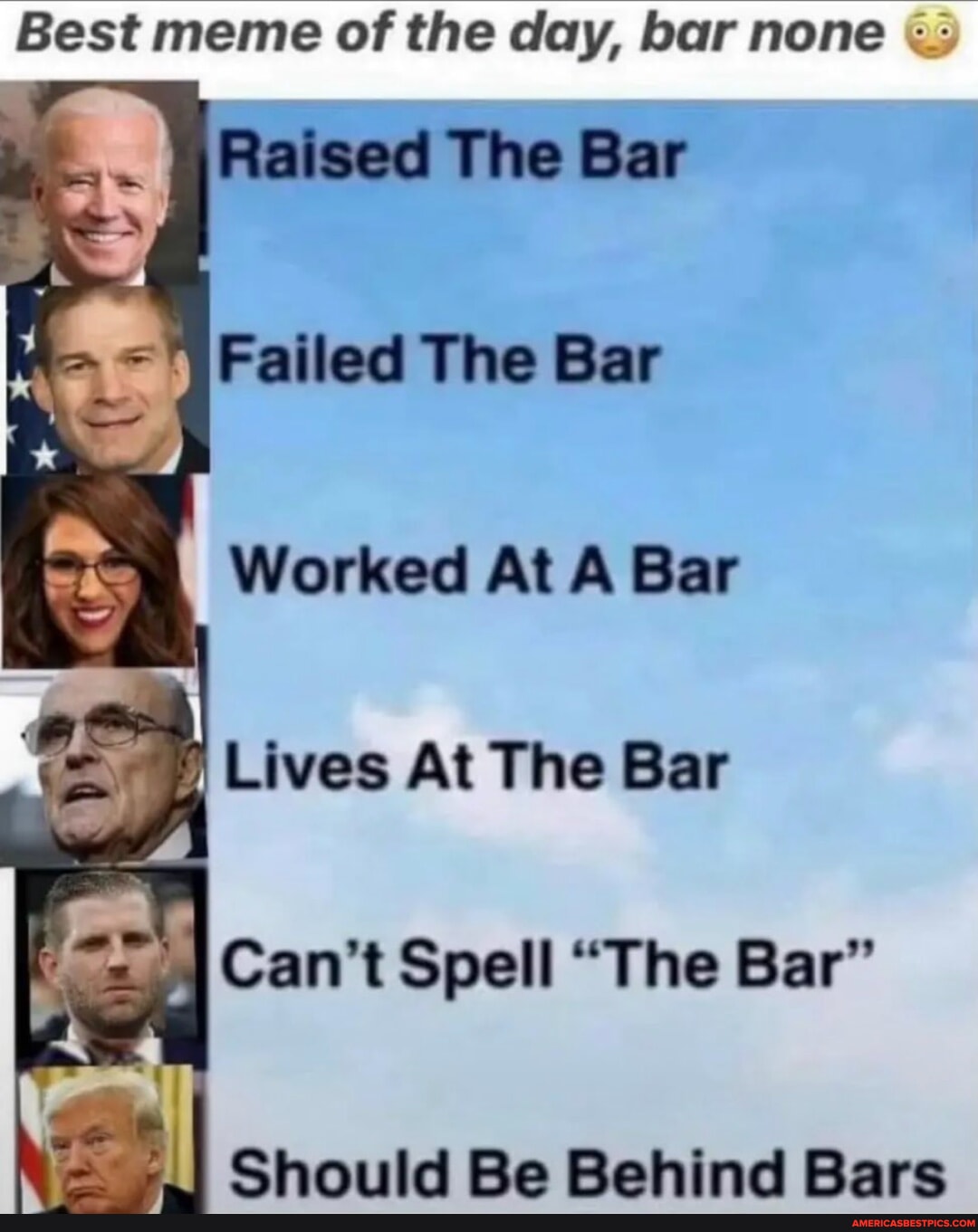 Best meme of the day, bar none Raised The Bar Failed The Bar Worked At ...