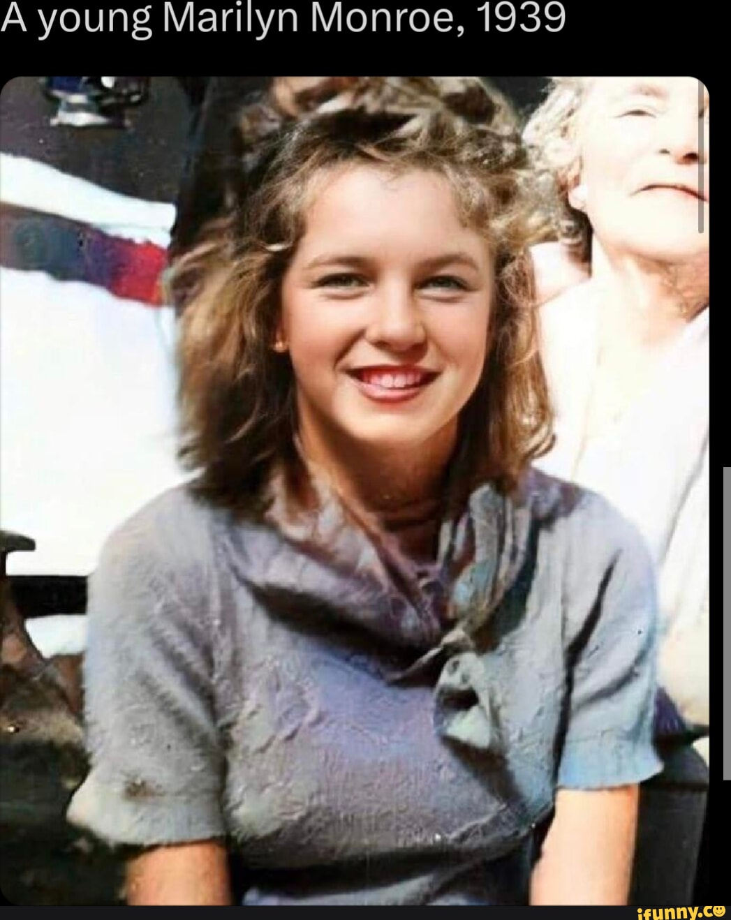 A young Marilyn Monroe, 1939 - iFunny