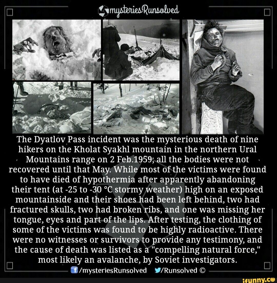 The Dyatlov Pass incident was the mysterious death of nine hikers on ...