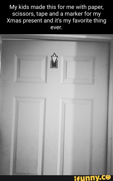 My kids made this for me with paper, scissors, tape and a marker for my ...