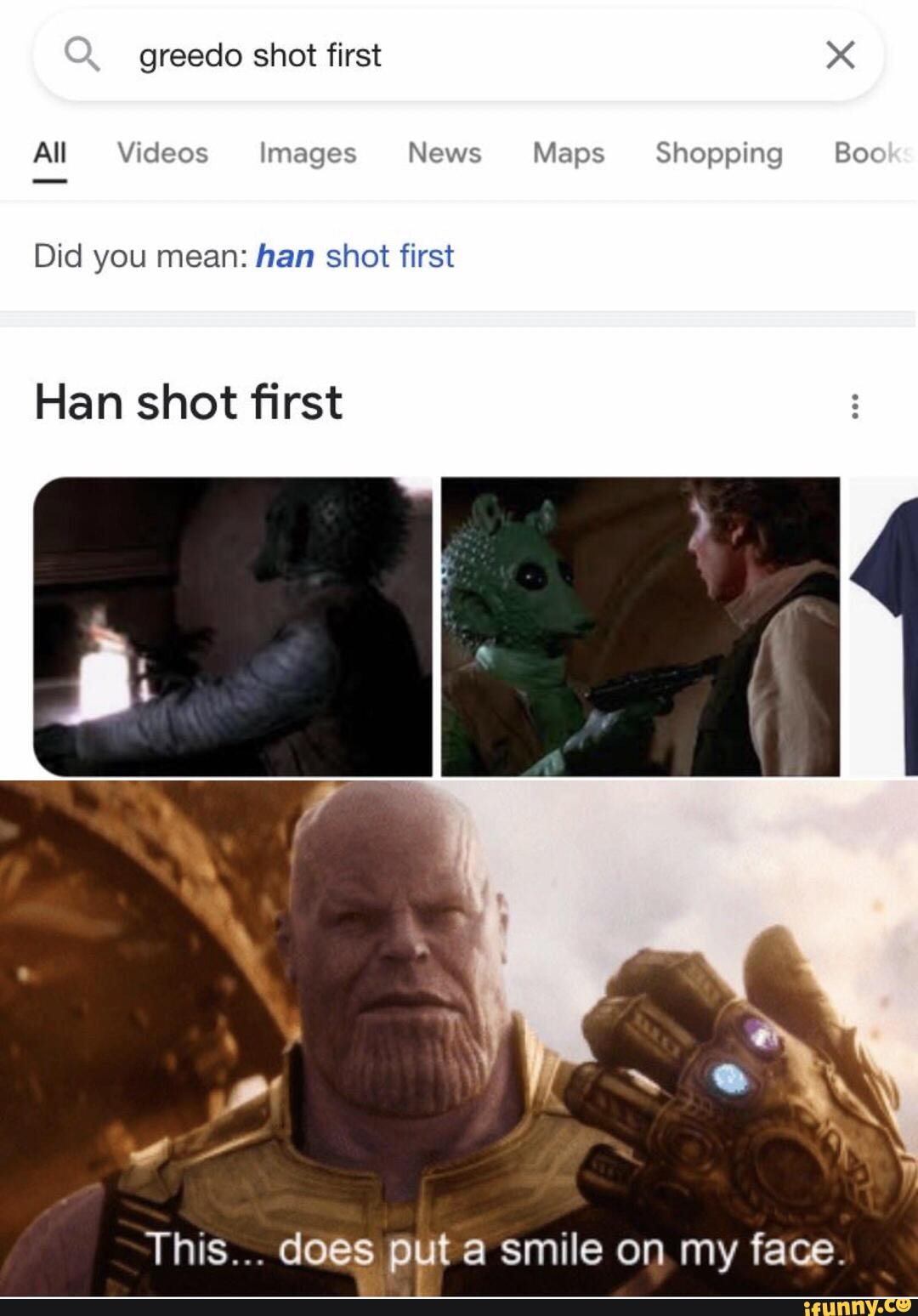 Greedo shot first All Videos Images News Maps Shopping Boo Did you mean ...