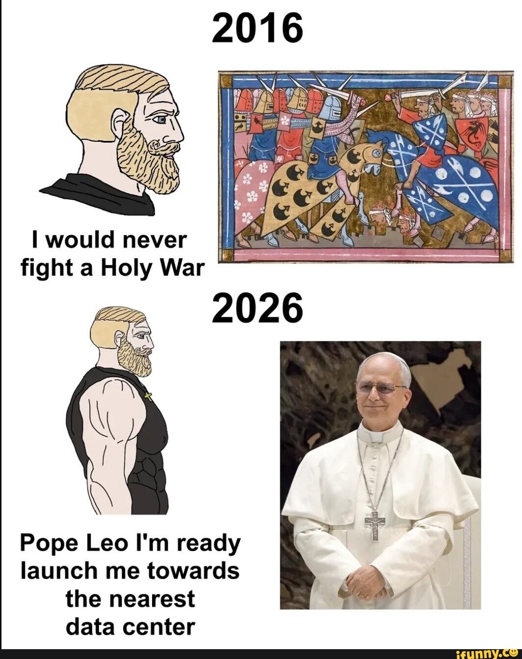 I would never fight a Holy War 2026 Pope Leo I'm ready launch me ...