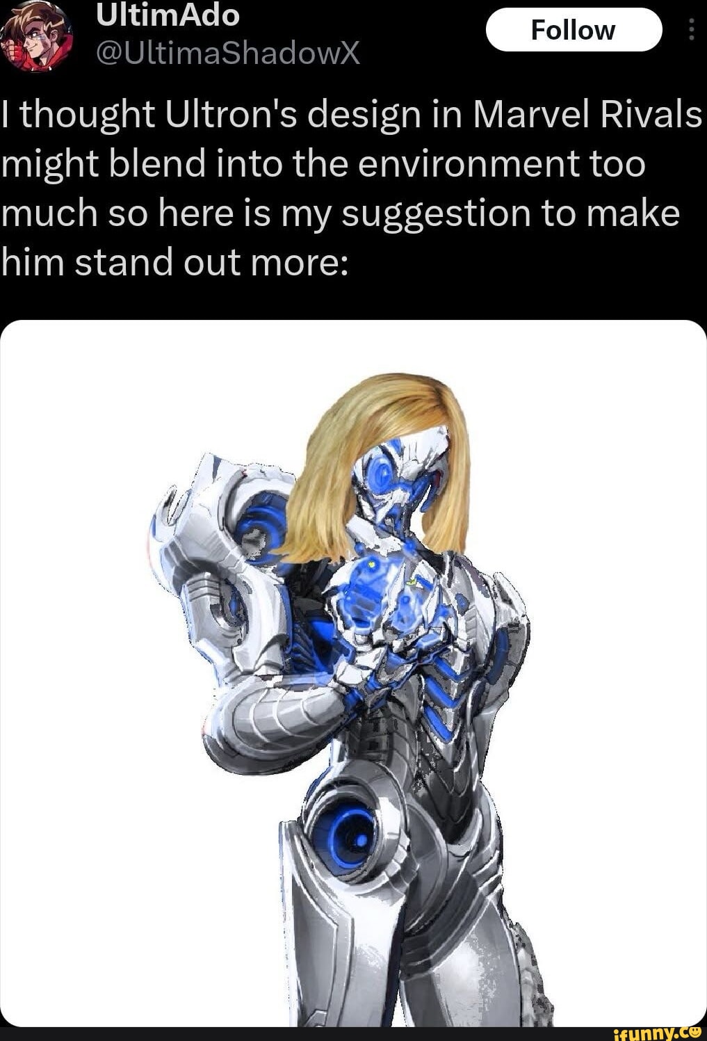 Follow @UltimaShadowX I thought Ultron's design in Marvel Rivals might ...