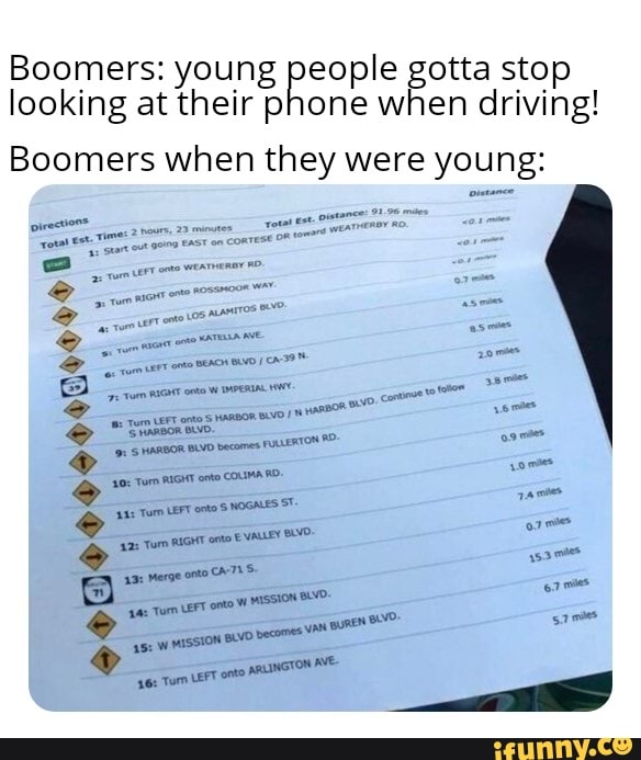 Boomers: young people gotta stop looking at their phone when driving ...