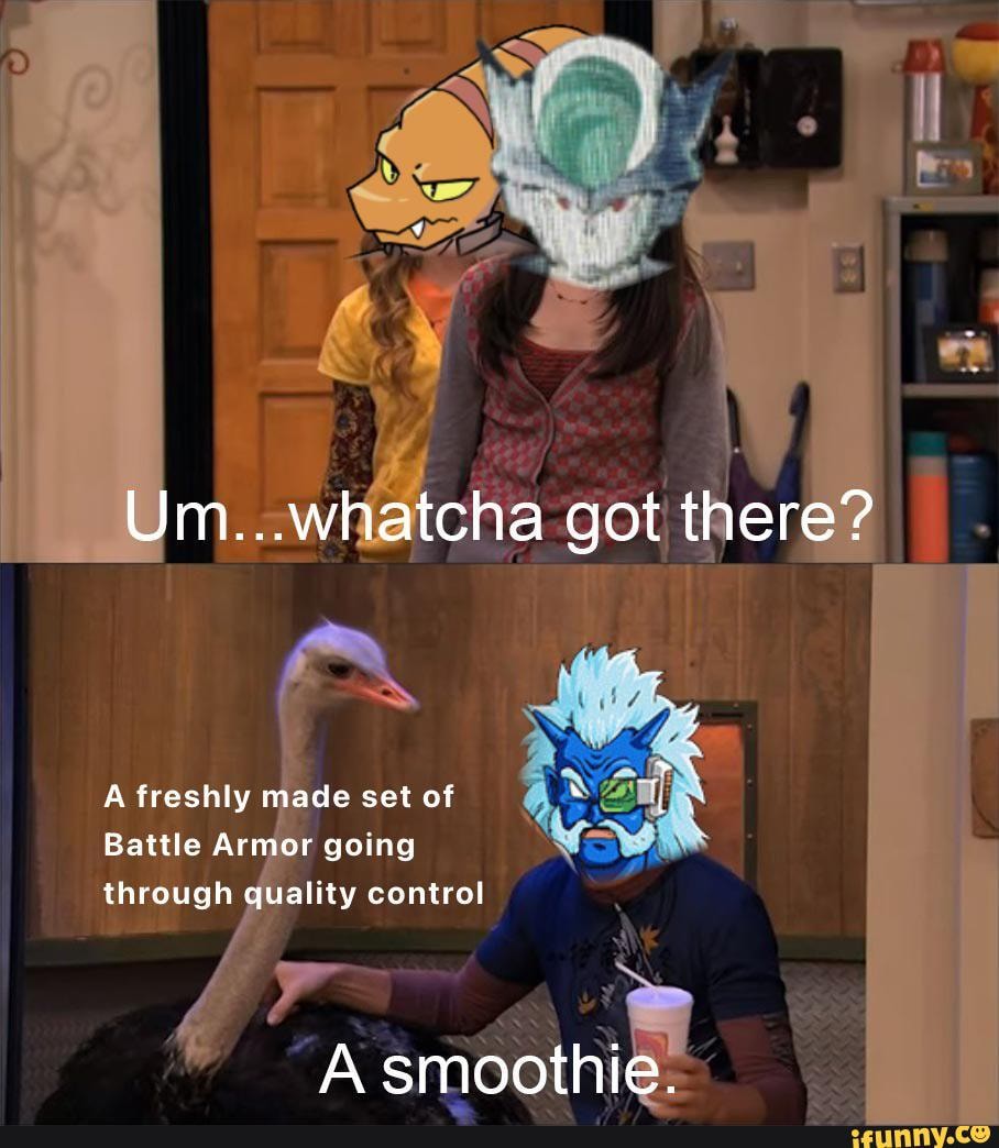 Um...whatcha got there? A freshly made set of Battle Armor going ...