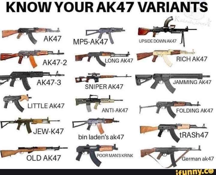KNOW YOUR AK47 VARIANTS - iFunny