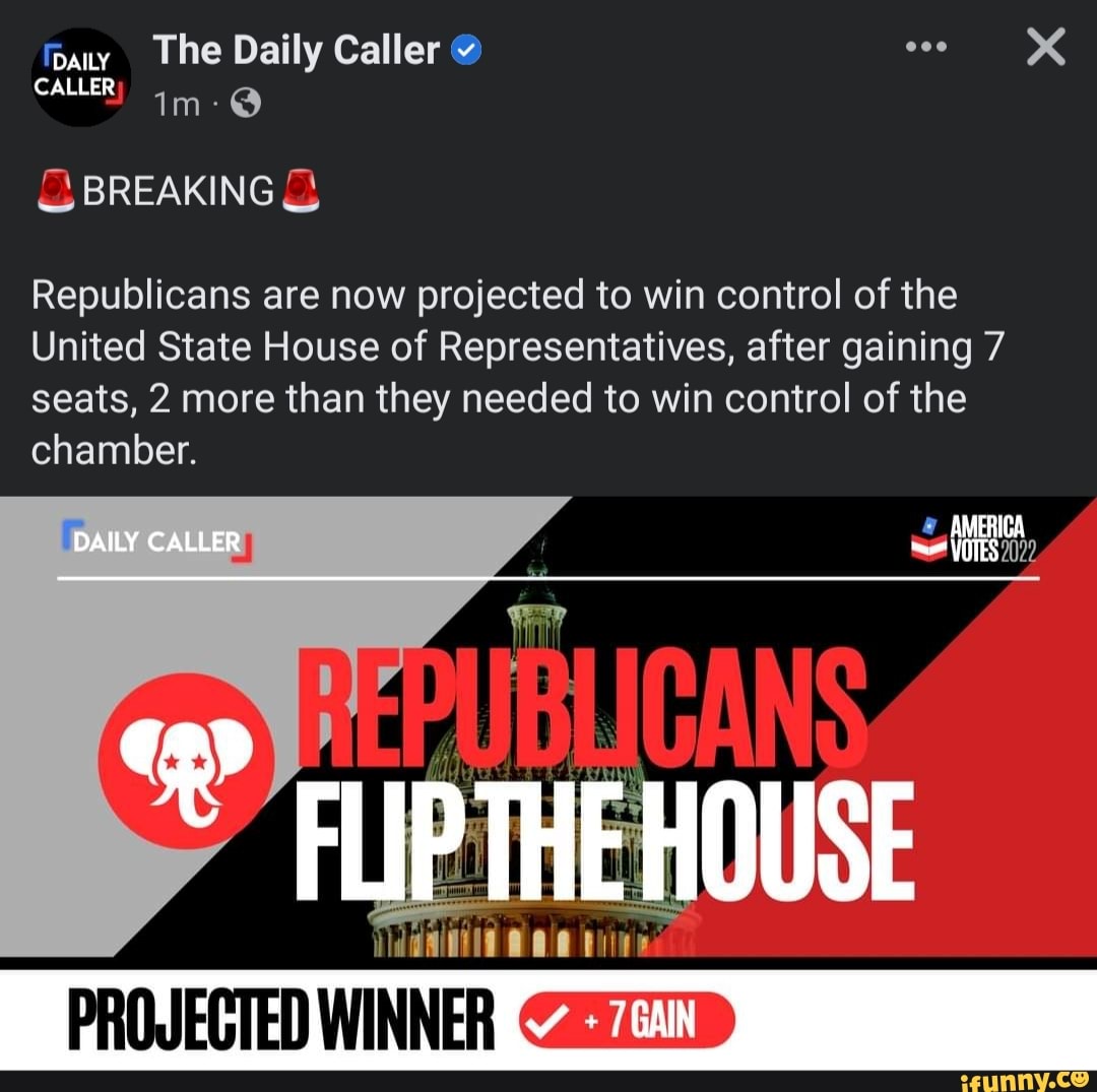DAILY he Daily Caller 000 CALLER BREAKING Republicans are now projected ...